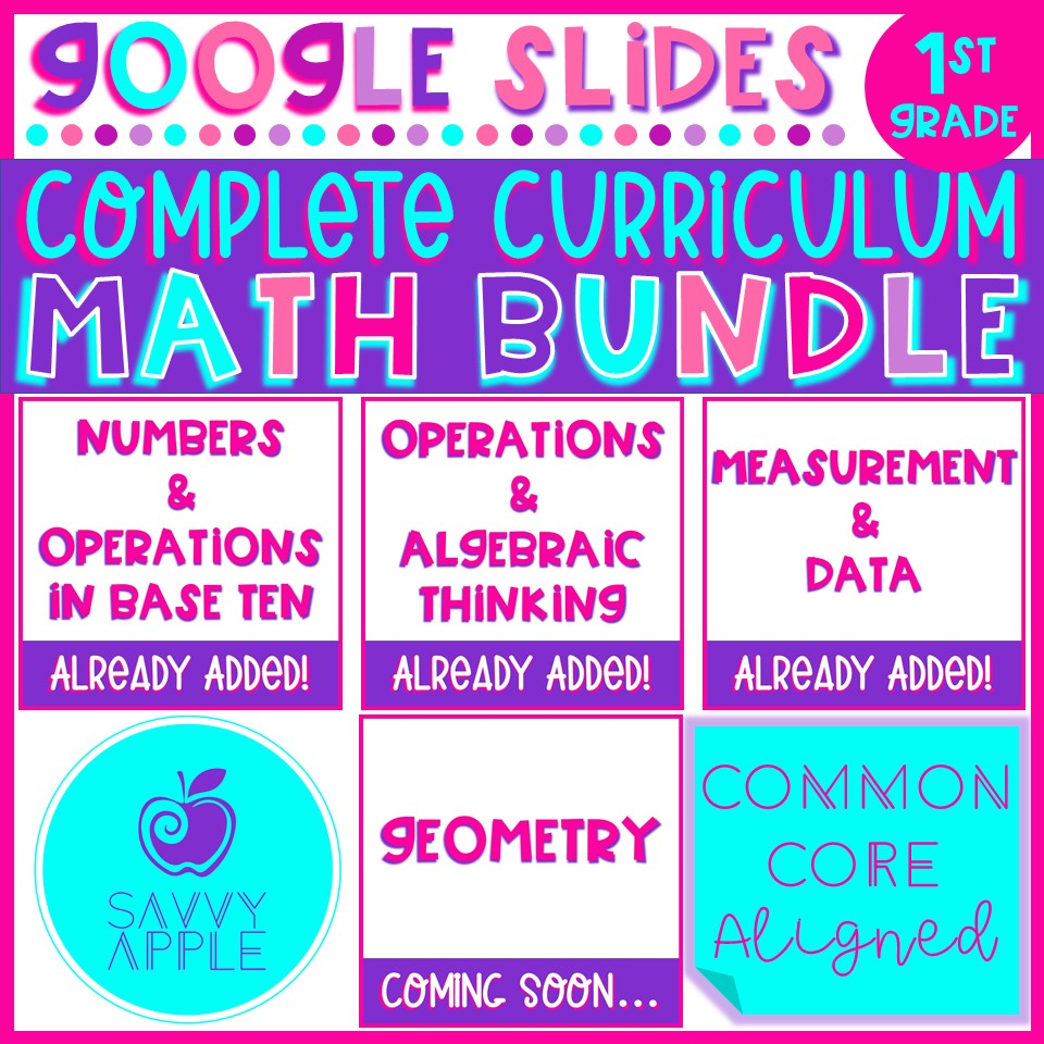 1st Grade Math GROWING BUNDLE Full Curriculum Google Slides Distance 1st Grade Math GROWING BUNDLE Full Curriculum Google Slides Distance