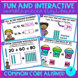 Numbers and Operations in Base Ten 1st Grade Google Slides Distance ...