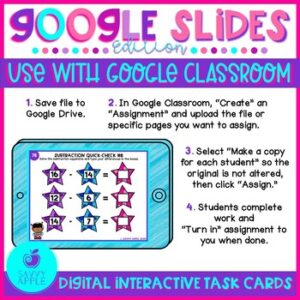 Addition and Subtraction Within 20 (2nd Grade) Google Slides Distance ...