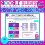 Addition and Subtraction Word Problems Two-Step Google Slides Distance ...